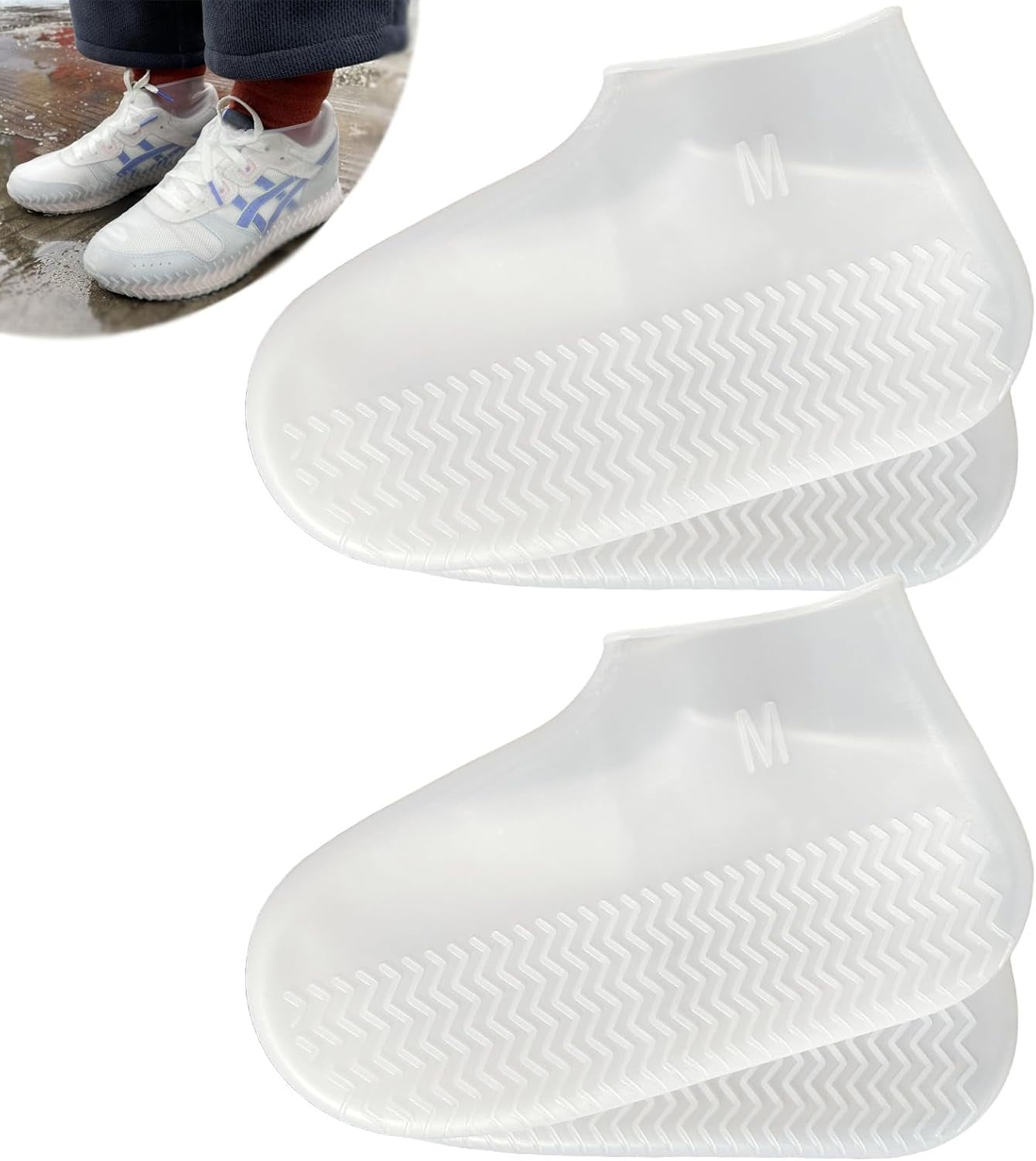 XLLHXF Waterproof Shoe Covers 2 Pairs,Rain Shoe Covers Reusable ...