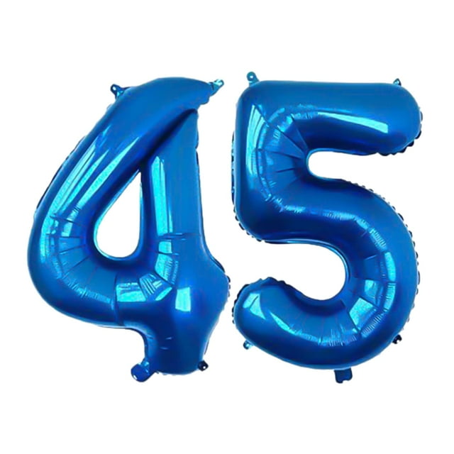 XLOOD Number 45 Balloons ZS23 32 inch Digital Alphabet 45 Birthday ...