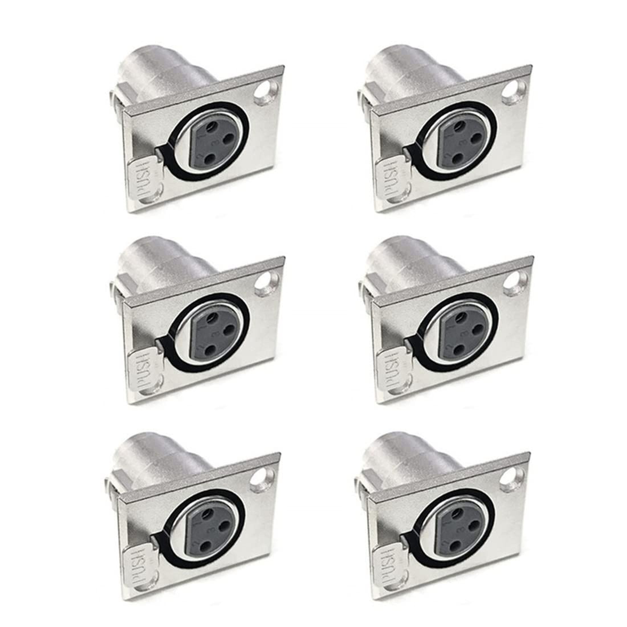 XLR 3-Pin Female Audio Connector Adapter Set for Microphone Use ...