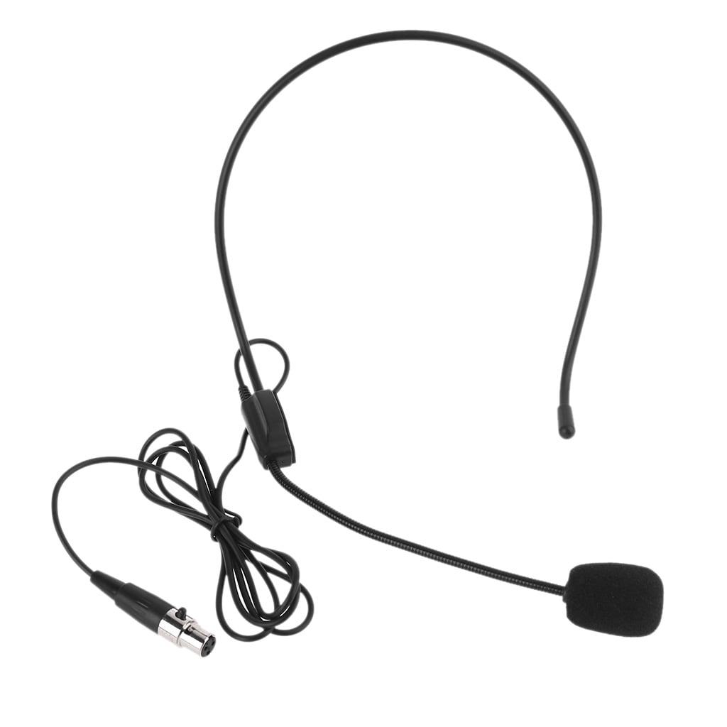 XLR 3 Pin Microphone for Head Wear Guide Condenser Mic For Loudspeaker ...
