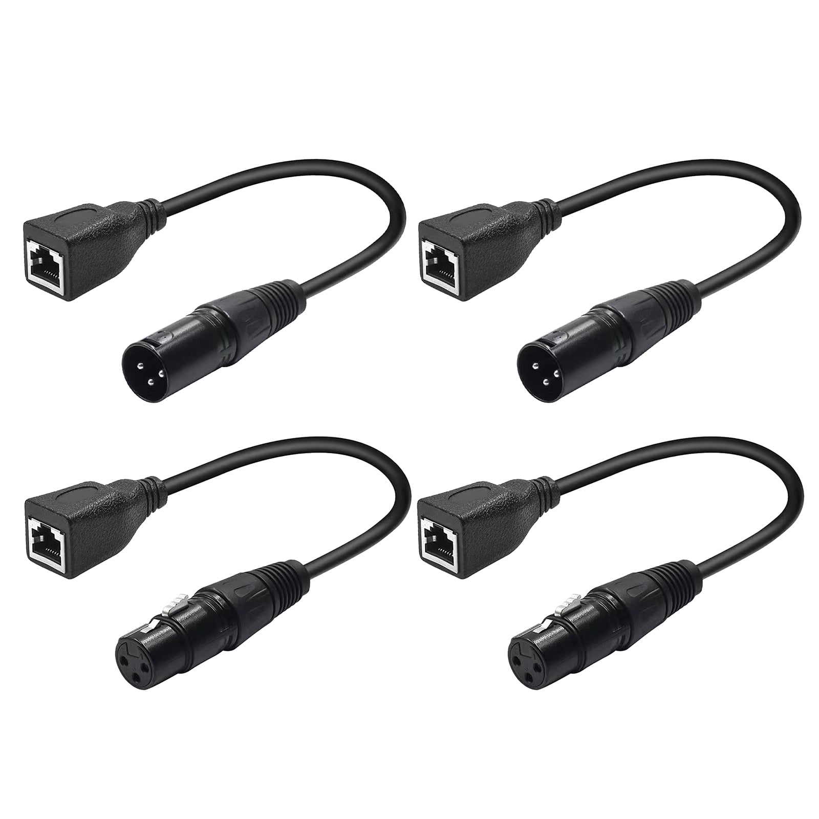 XLR 3 pin RJ45 Adapter Cable-XLR 3 Pin Male to RJ45 + XLR 3 Pin Female ...