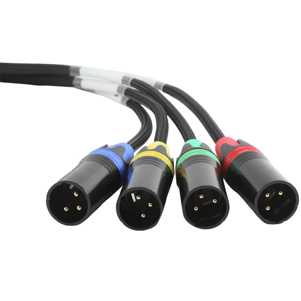 XLR 4-Channel 3-Pin Multi Network Stage and Studio Connection, XLR Male ...