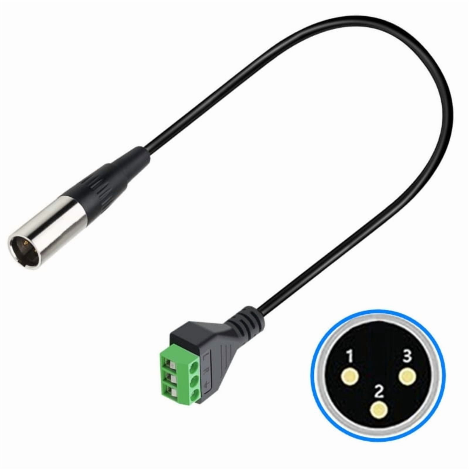 XLR Female Male to 3Pin Terminal Block Adapter Cable for Microphones ...