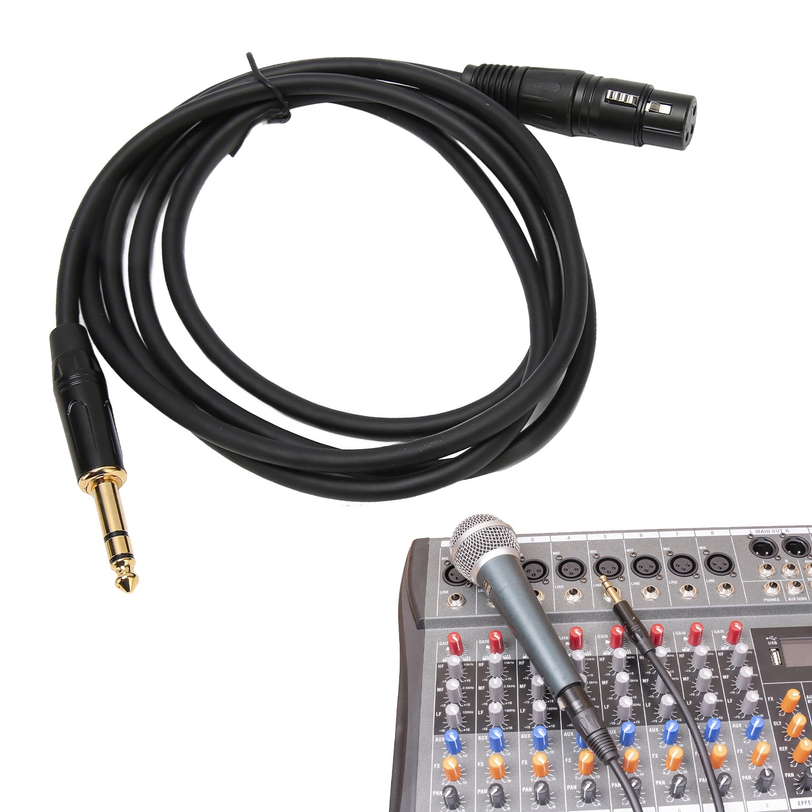 XLR Female To 1/4 Inch Cable, Balanced Interconnect, Clear And Lossless ...