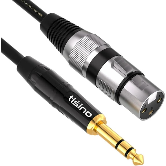 XLR Female to 1/4 Inch (6.35mm) TRS Jack Lead Balanced Signal ...