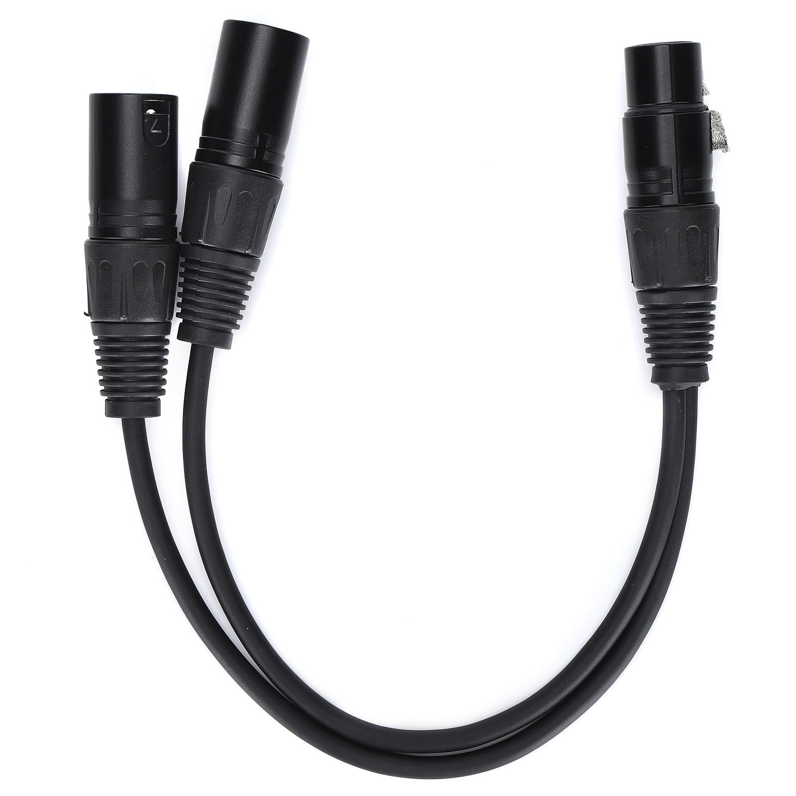 XLR Female to Dual XLR Male Y-Type Splitter Audio Microphone Cable, 0 ...