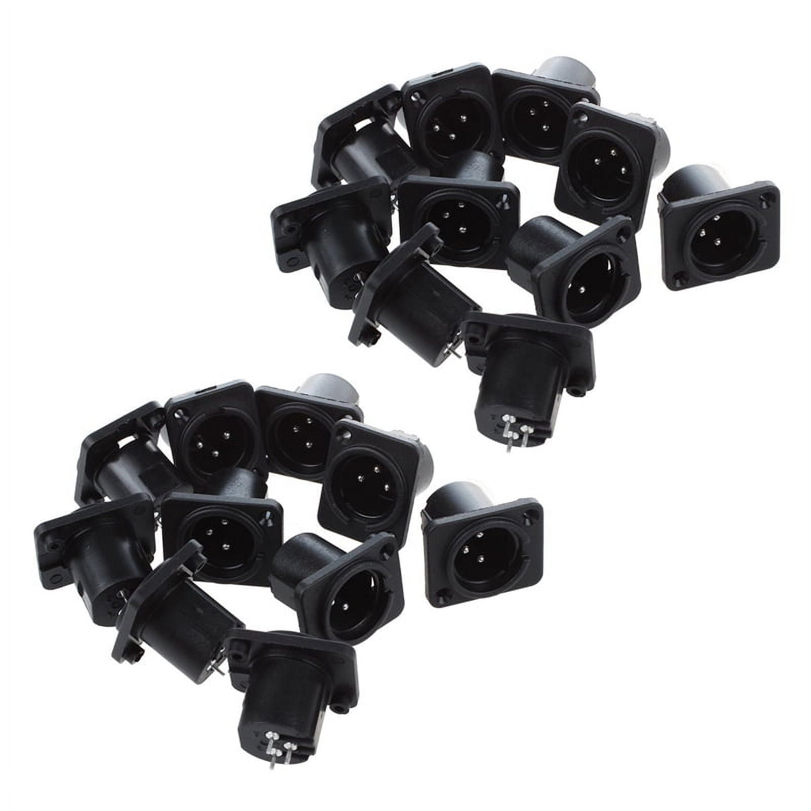 XLR Male Plug Straight Terminal Panel Mounted Connector 20 Pieces,20 x ...
