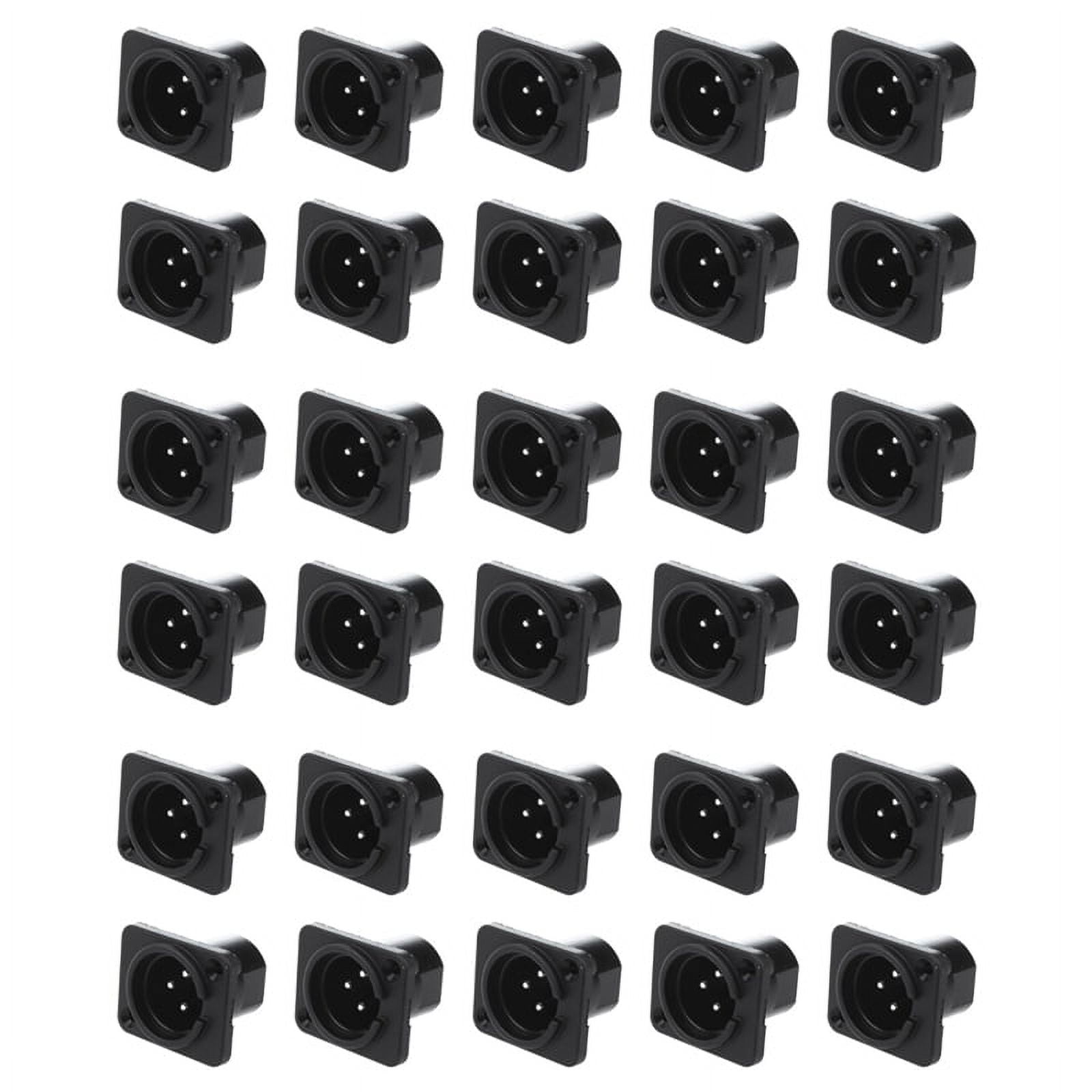 XLR Male Plug Straight Terminal Panel Mounted Connector 30 Pieces,30 x ...