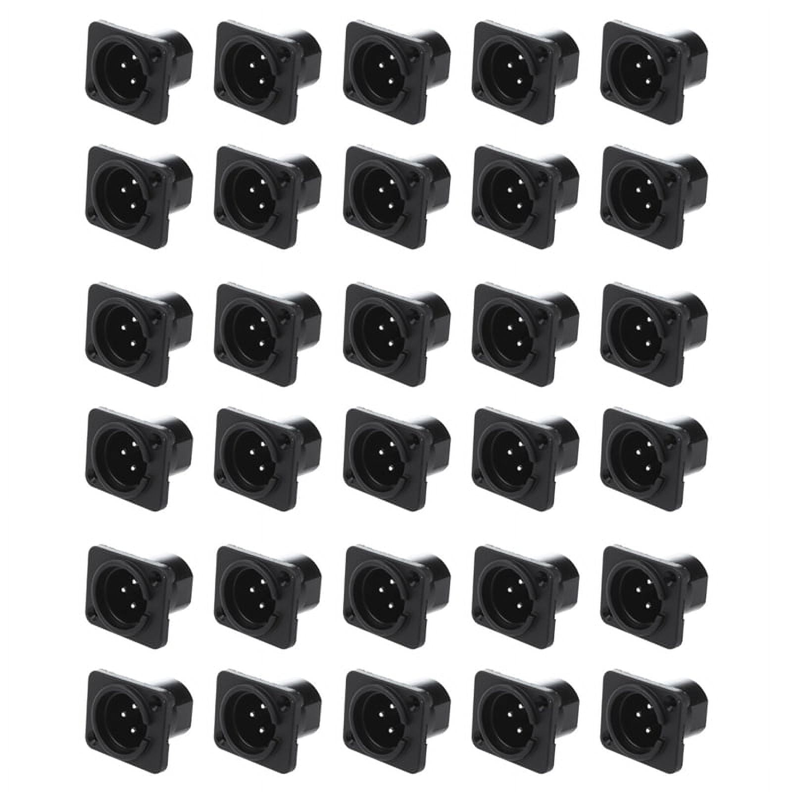 XLR Male Plug Straight Terminal Panel Mounted Connector 30 Pieces ...