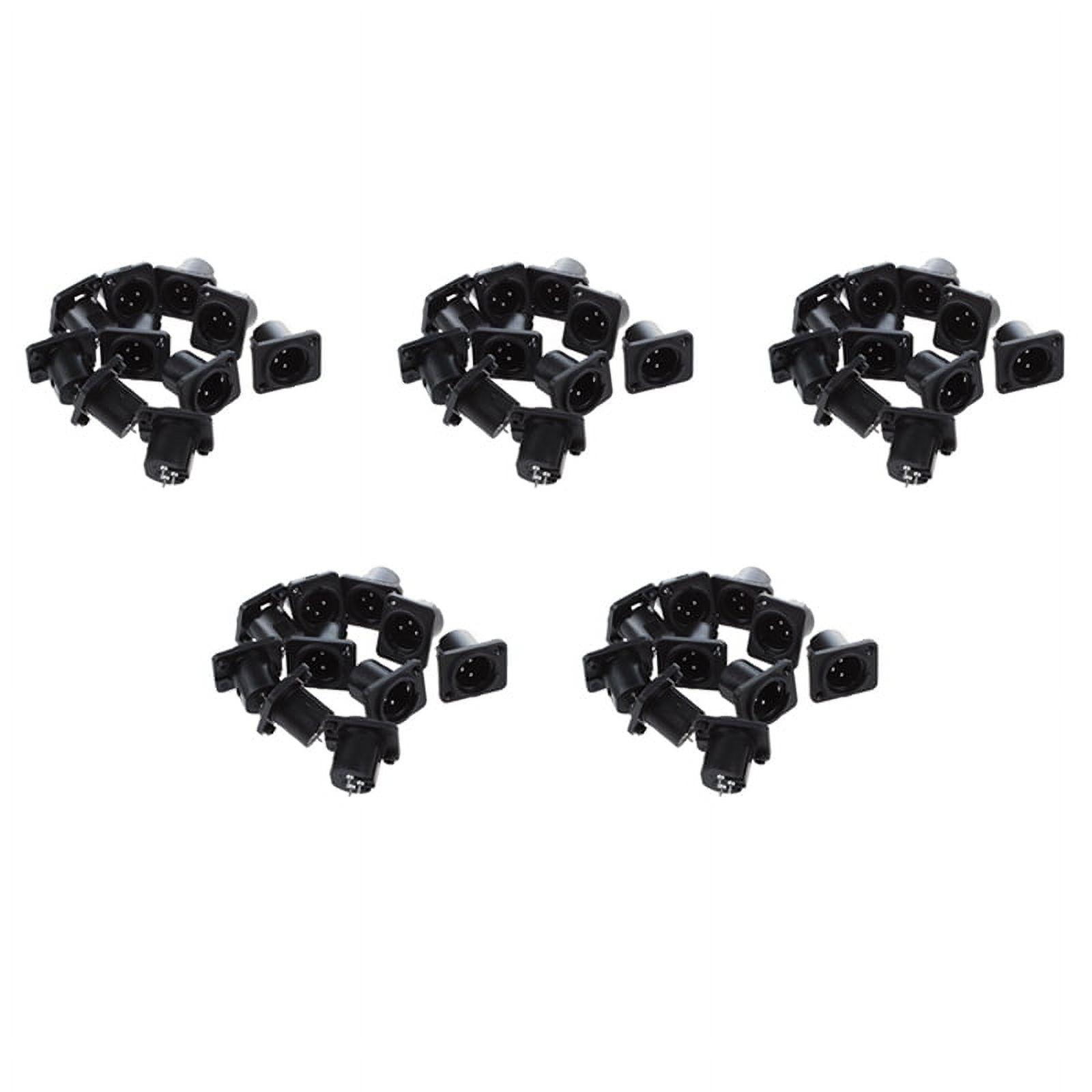 XLR Male Plug Straight Terminal Panel Mounted Connector 50 Pieces ...