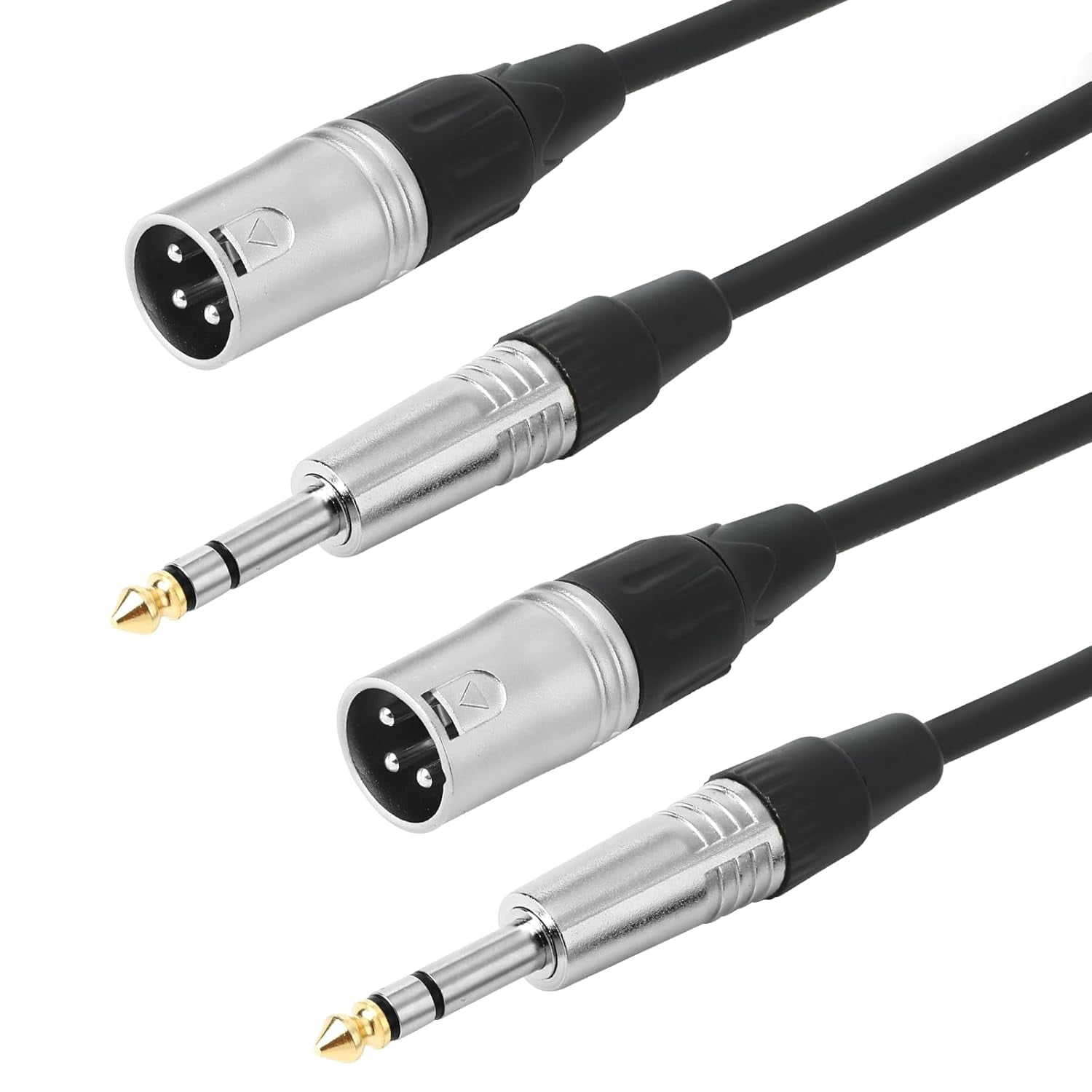 XLR Male to 1/4 Cable 15ft, 6.35mm TRS Plug to 3-pin XLR Male to ...