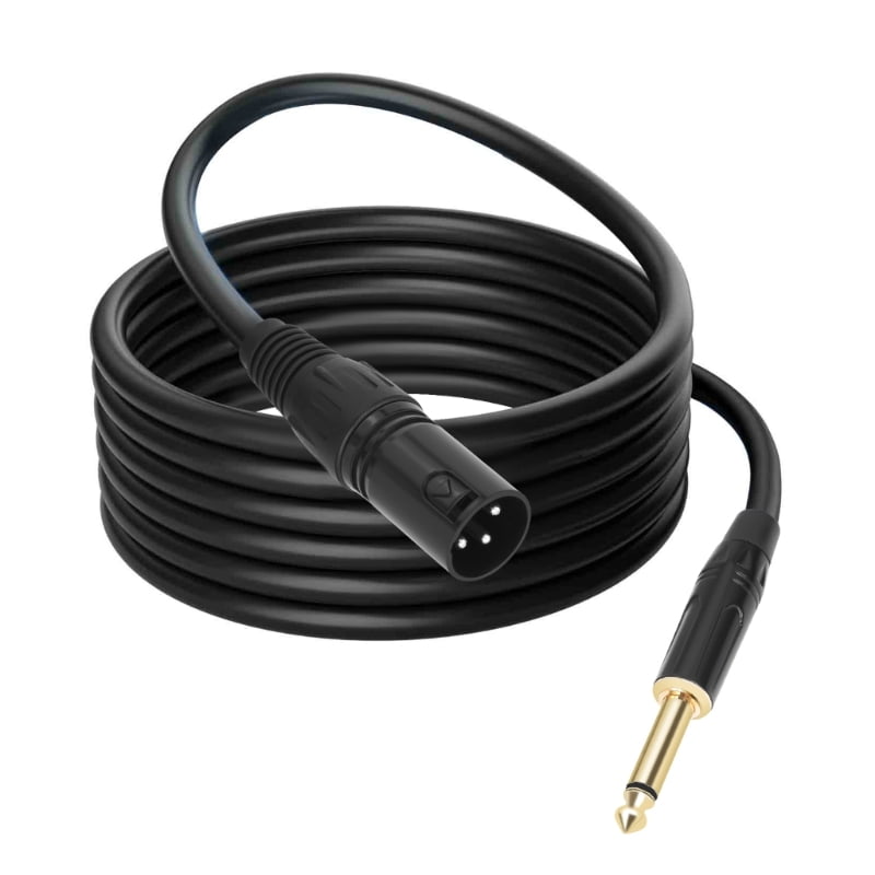XLR Male to 1/4Inch TS Mono Auditory Cable Unbalanced Connection for ...
