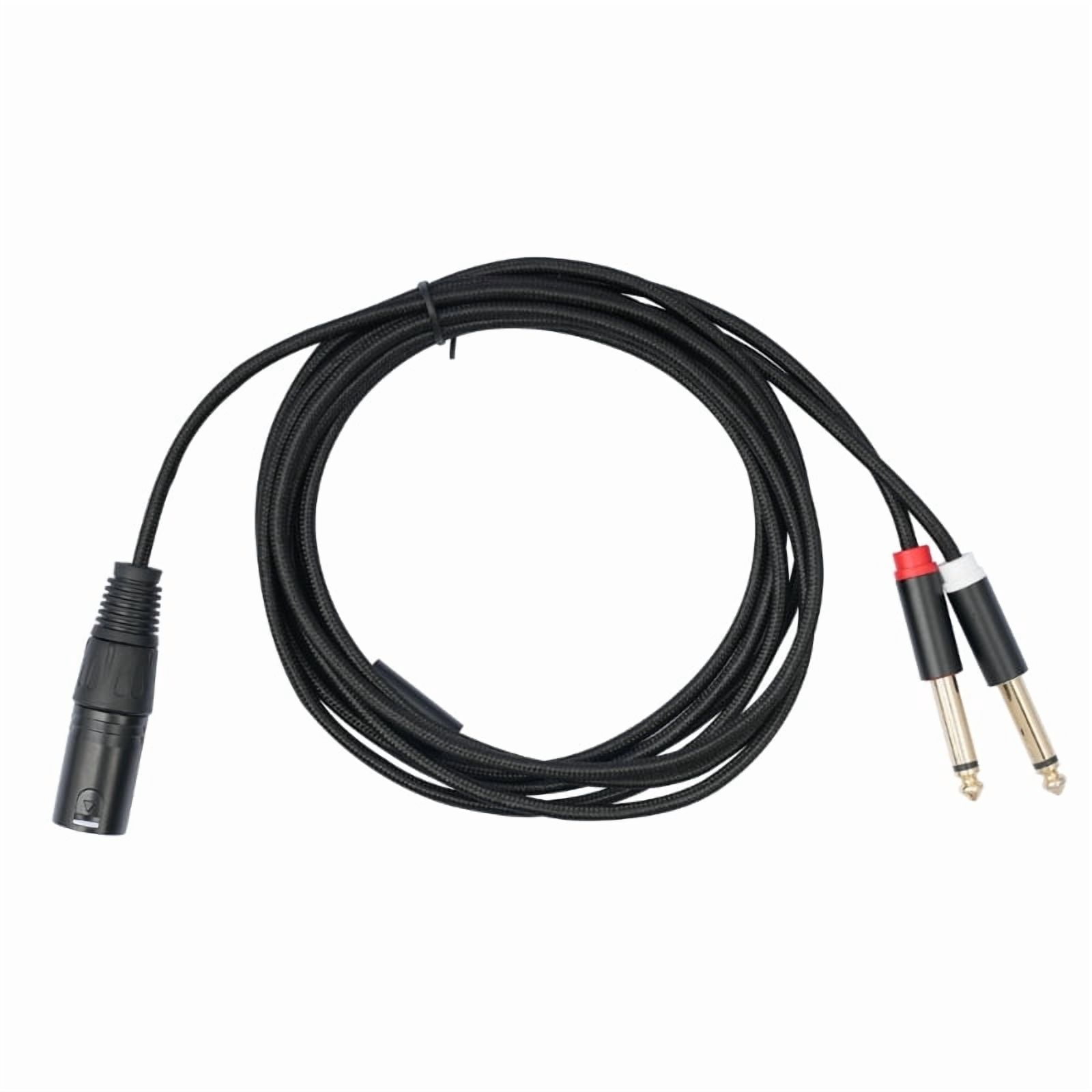 XLR Male to Dual 1/4 inch Y Splitter Cable,Male XLR to Double 6.35mm ...