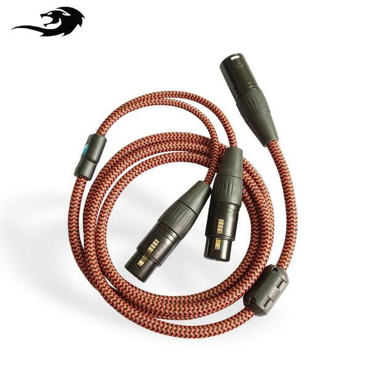 XLR Male to Dual XRL Female 3-Pin Audio Cable Microphone Amplifier ...