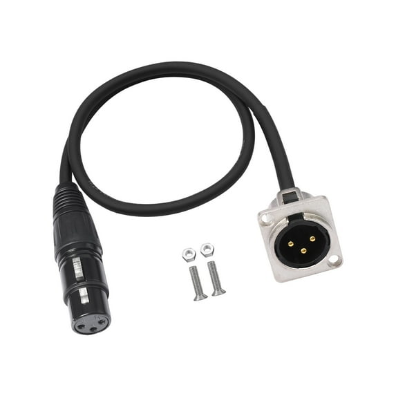 XLR Panel Mount Adapter 3Pin Shielded Contacts for Studio Mixers Live ...