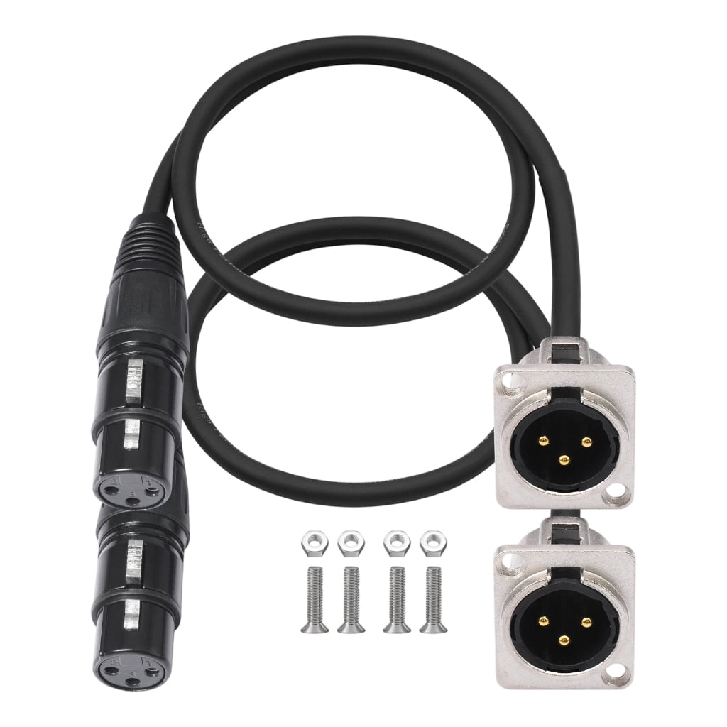 XLR Panel Mount Adapter 3Pin Shielded Contacts for Studio Mixers Live ...