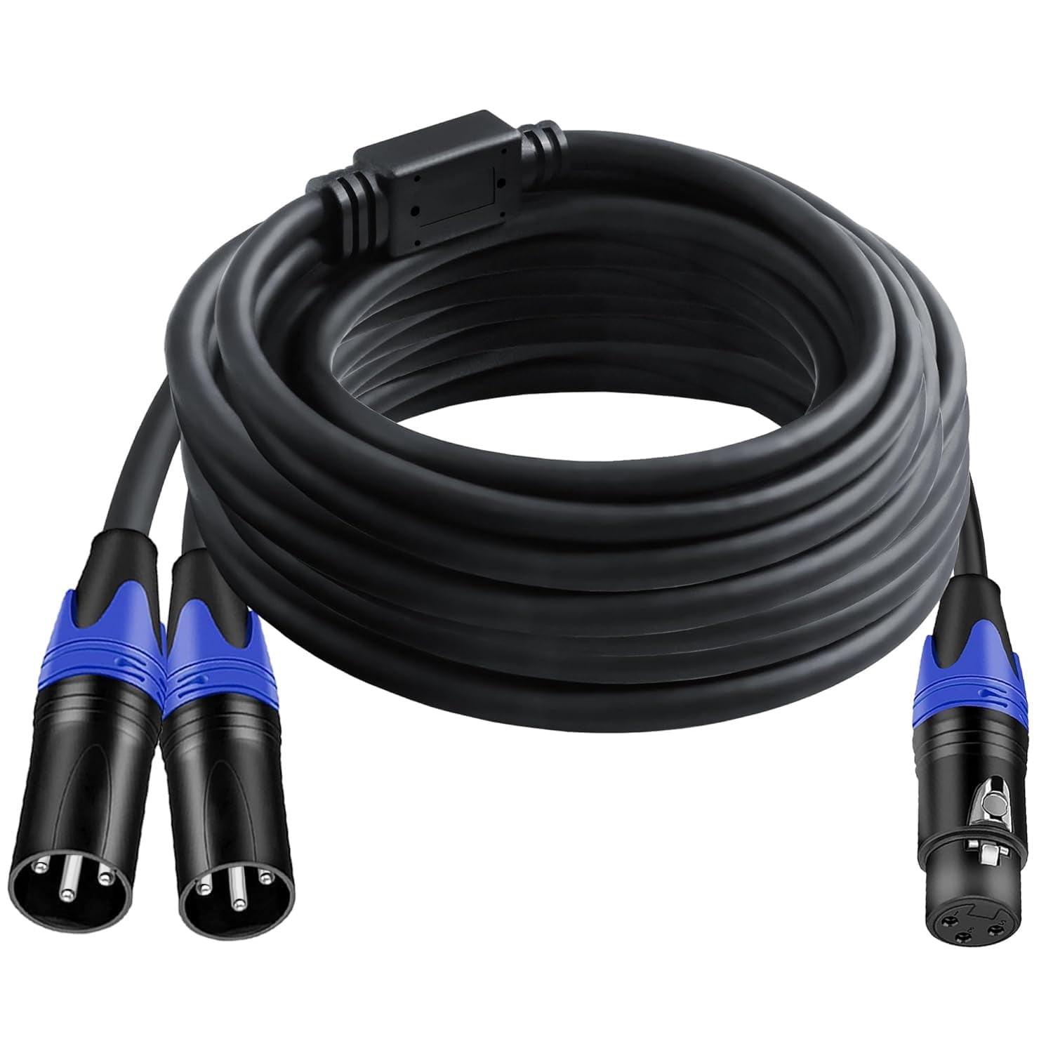 XLR Splitter Cable, 1 Female to 2 Male Patch Y Cable Balanced ...