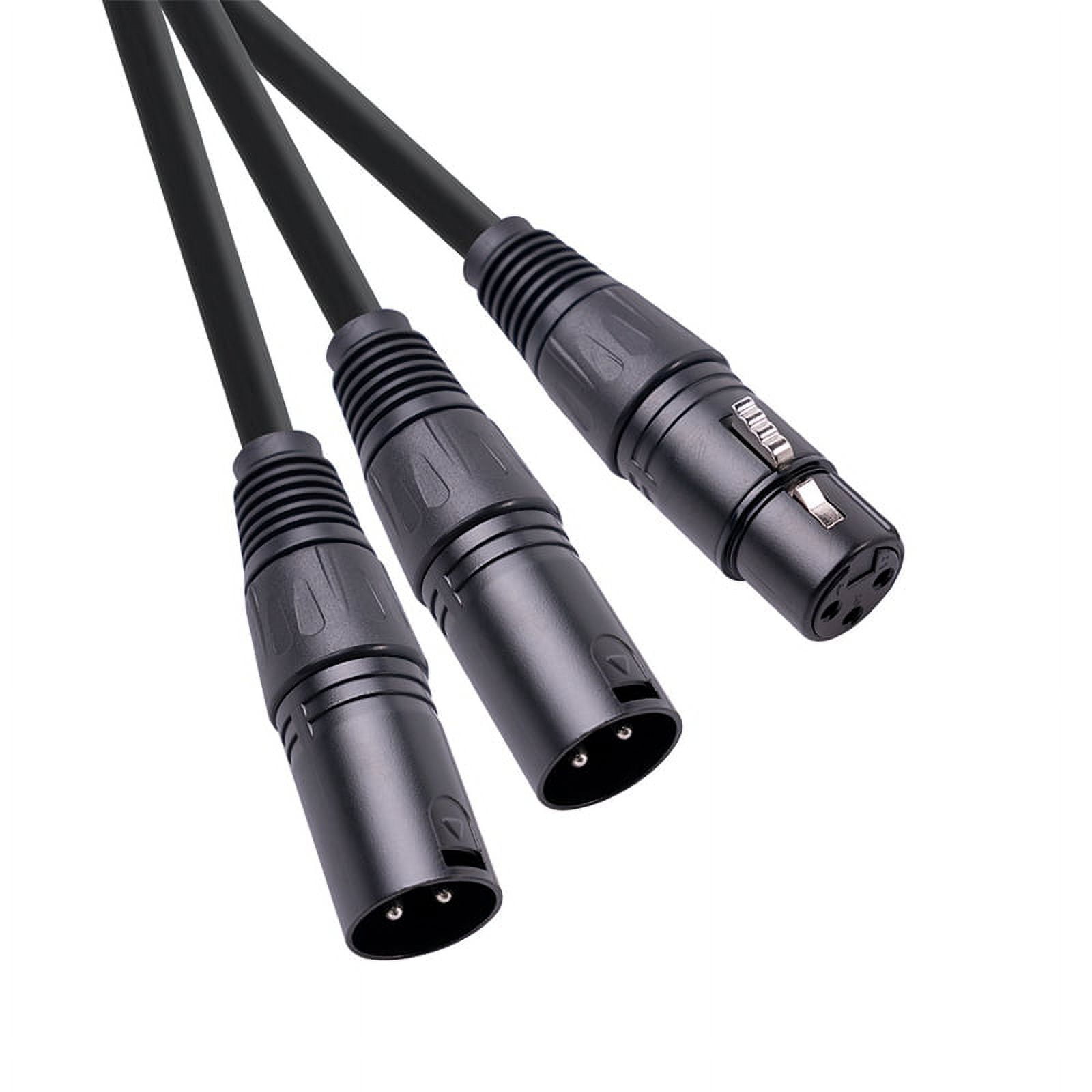 XLR Splitter Cable, 3 Pin Female to Dual Male Patch Y Cable Balanced ...