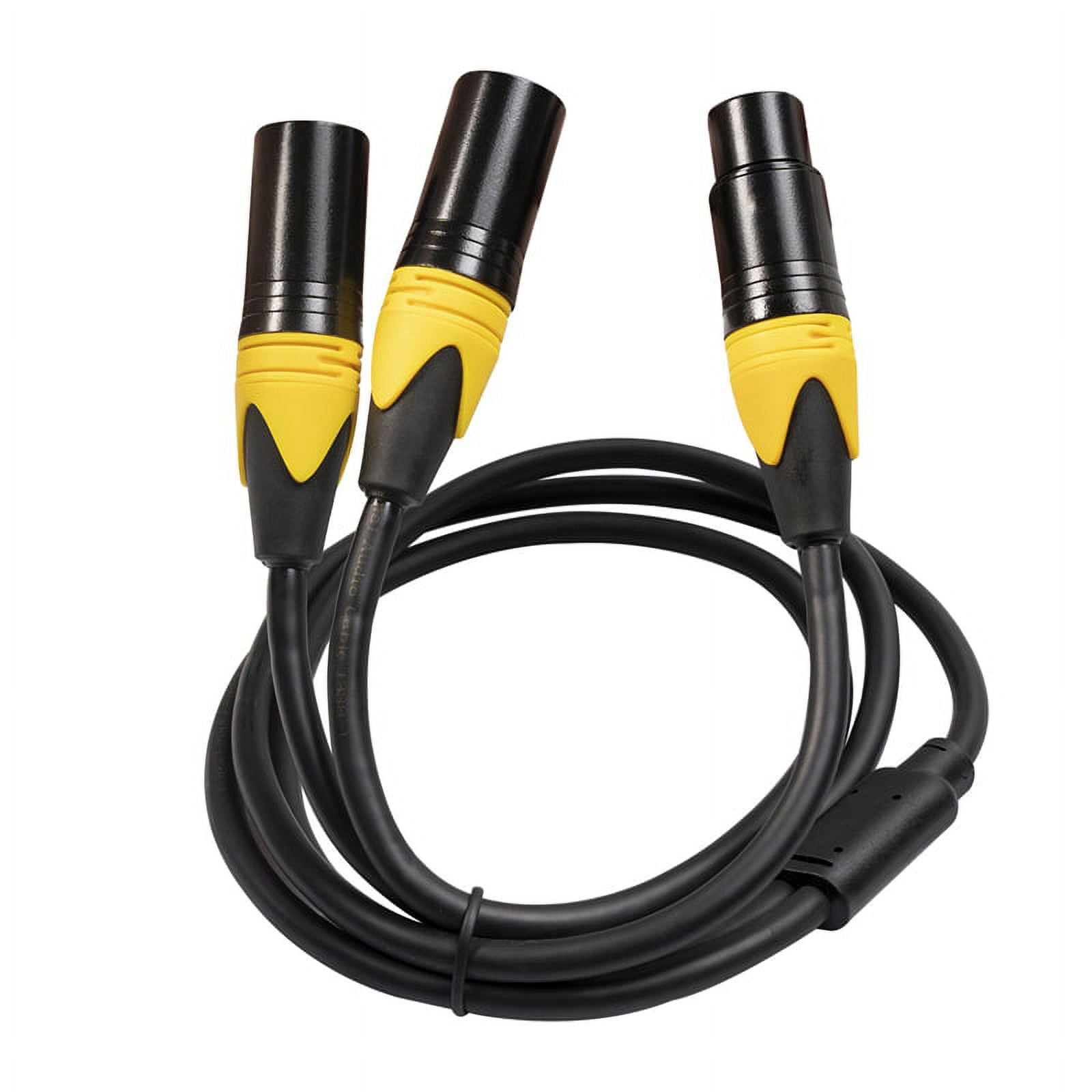 XLR Splitter Cable,3 Pin XLR Female To Dual XLR Male Audio Cable Y ...