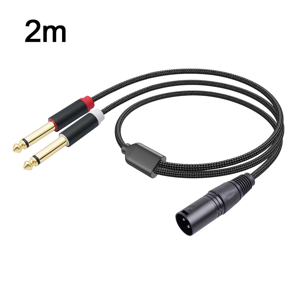 XLR to Dual For RCA Y Splitter Cable Anti-Shielding for Mixer Power Amp ...