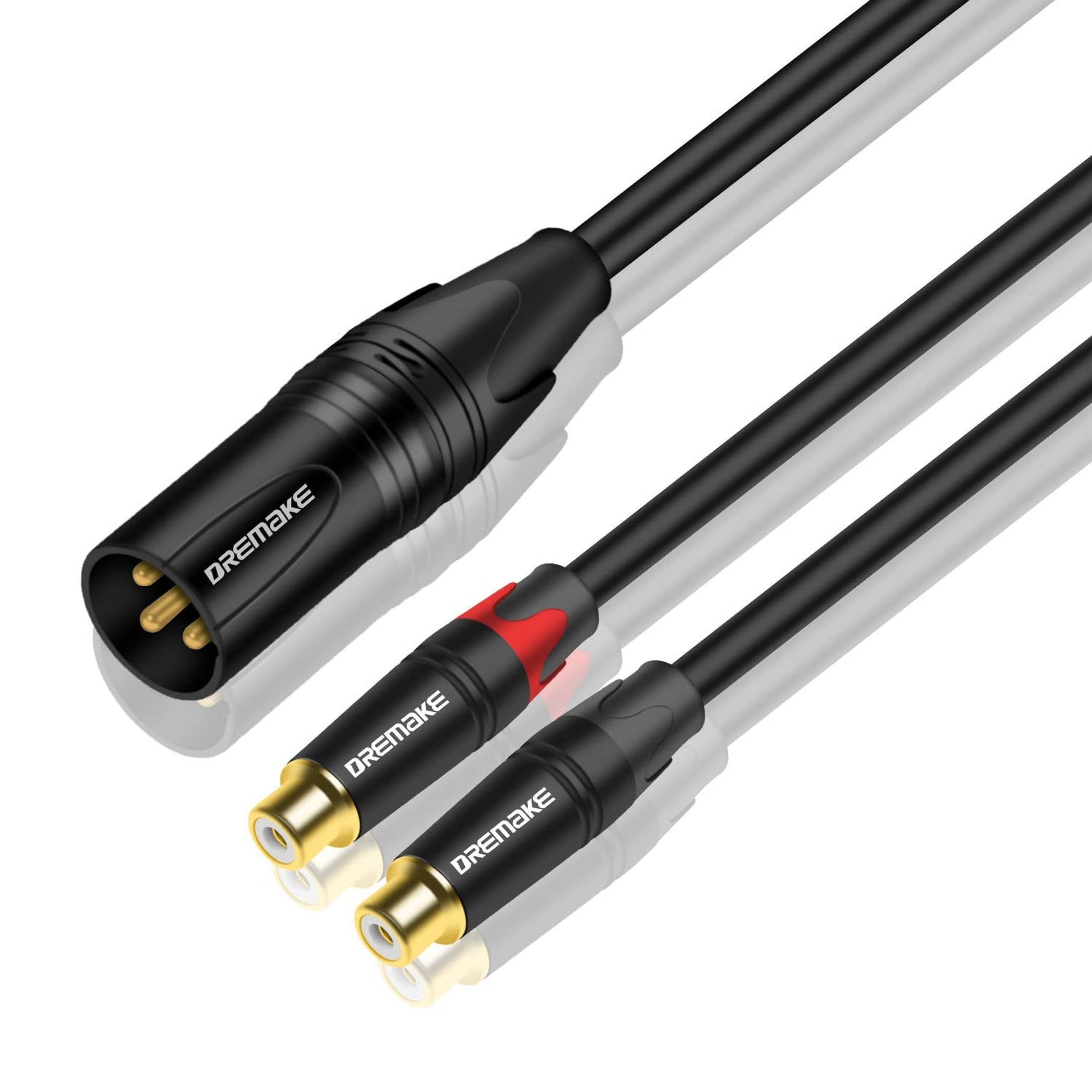 XLR to Dual RCA Y-Splitter Audio Cable for Home Sound Systems 10 Feet ...
