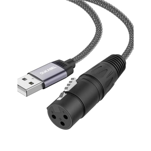 XLR to USB Adapter, Microphone Cable for Recording, Living Broadcast ...