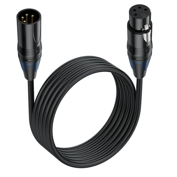 XLR4 Cable Microphone Cable 4 Pin Male to Female Extender Cord for ...