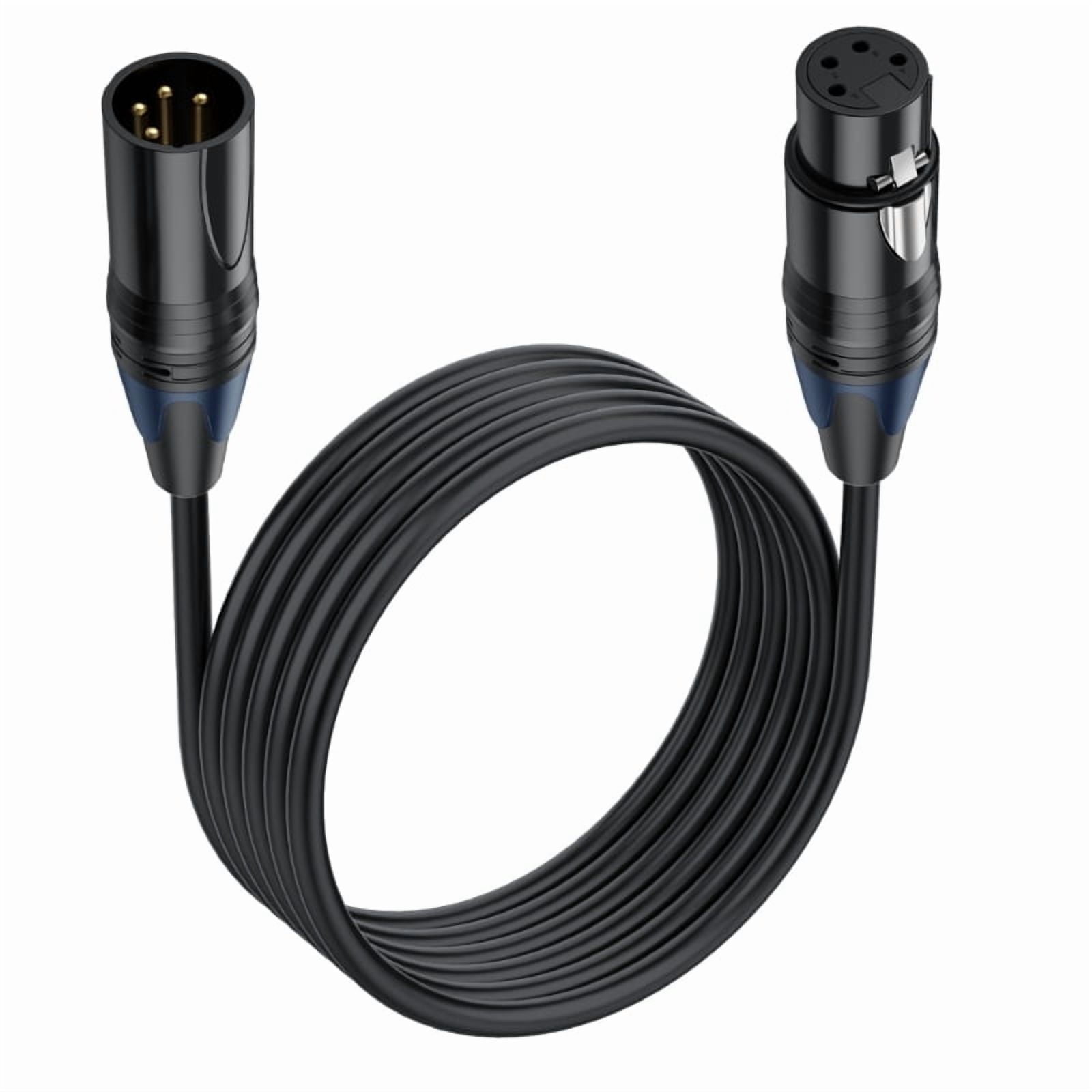 XLR4 Cable Microphone Cable 4 Pin XLR Male to Female Extender Cord for ...