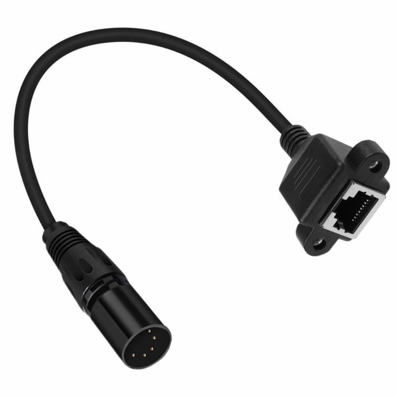 XLR5 5Pin Male Female to RJ45 Female Audio Cable with Ears for ...