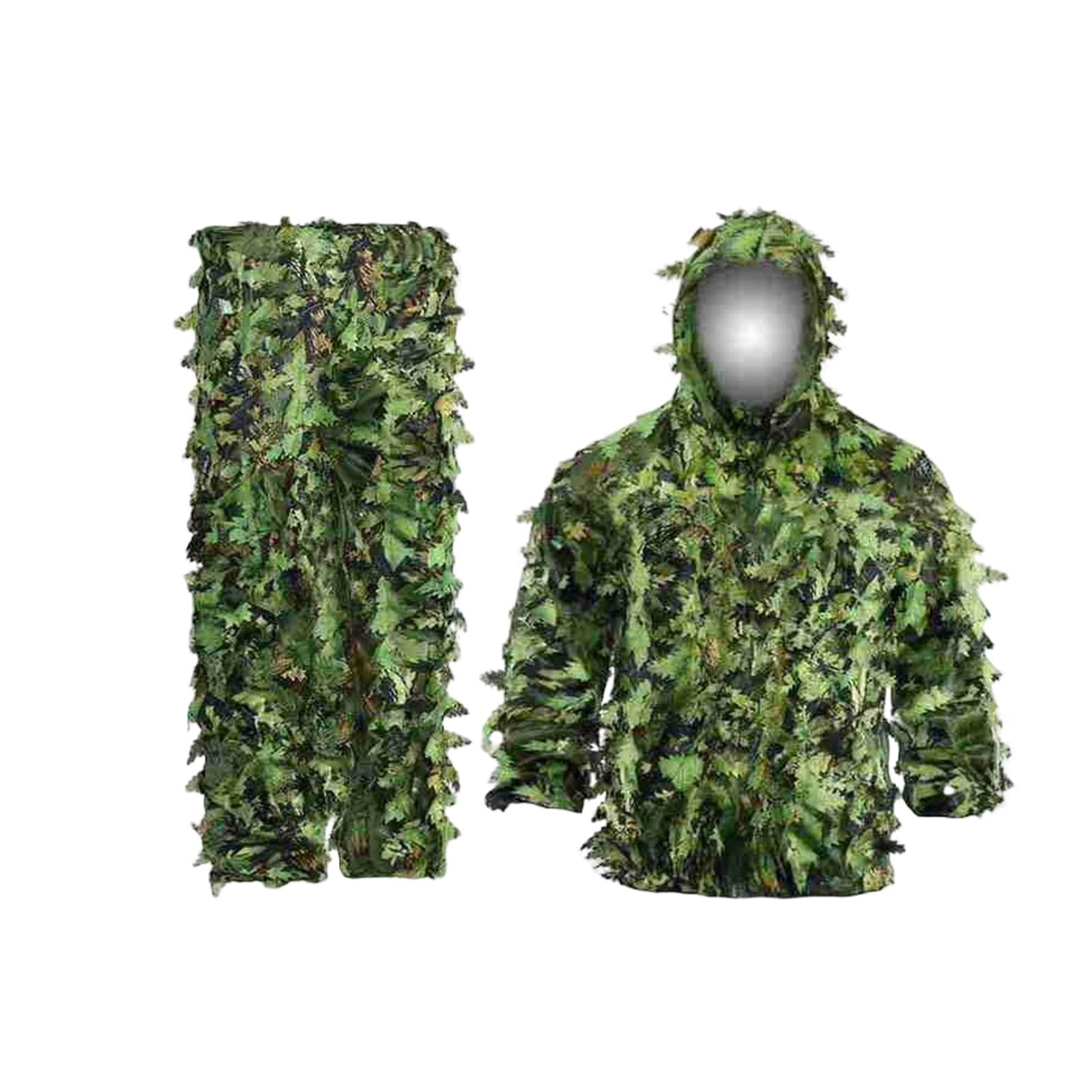 XLWLLNJ Ghillie Suit Leaf suits for Men Wildlife Photography Outdoor ...