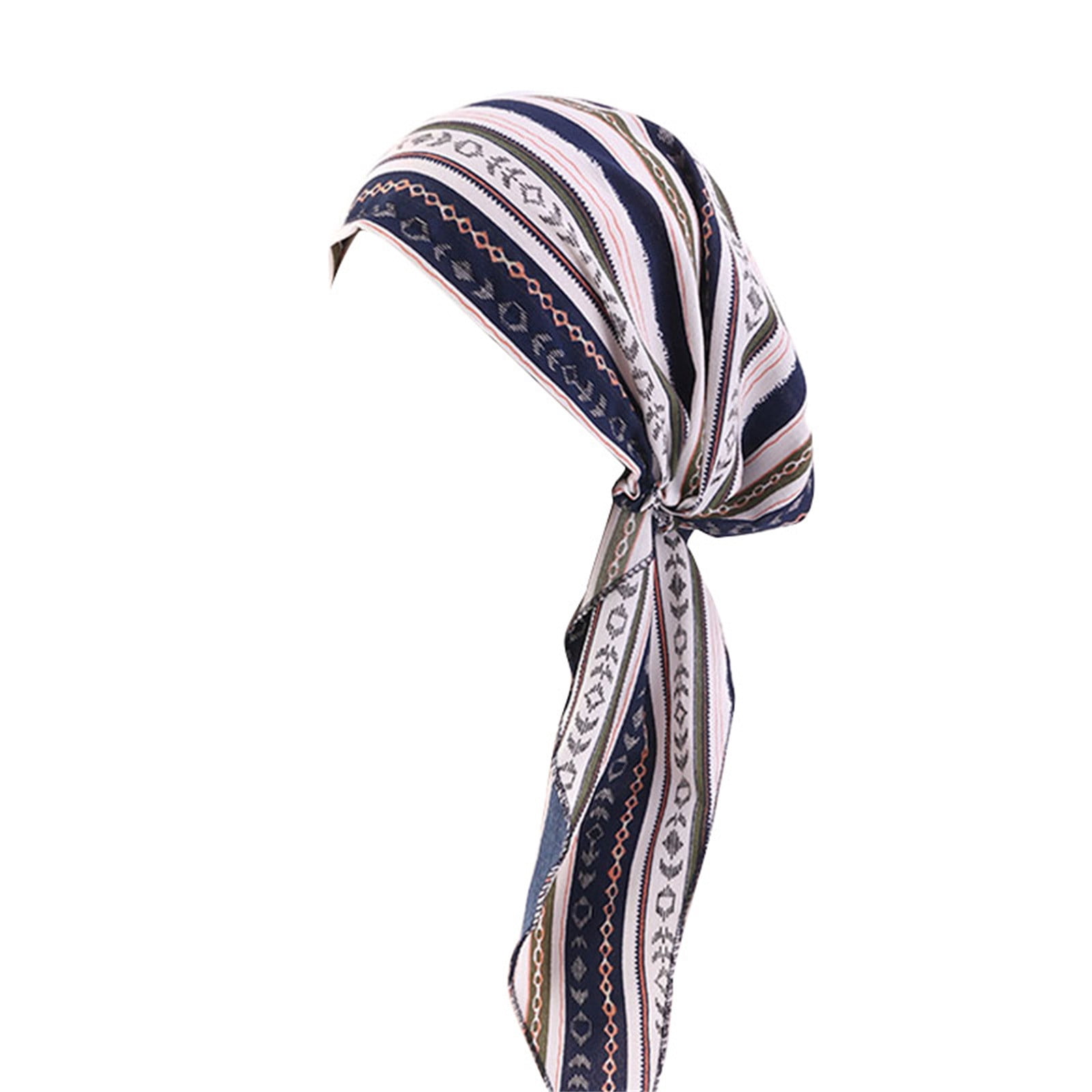 XLZWNU Hijab, Turban, Womens Summer Printing Drape Headscarf Cap Ethnic ...