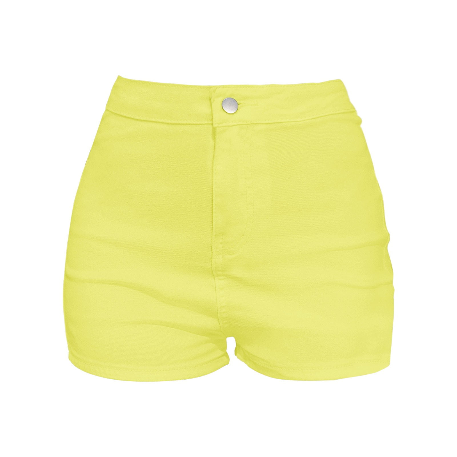 Xlzwnu Jean Shorts Womens Jean Shorts Pocket Button Shorts Elastic European American Sexy