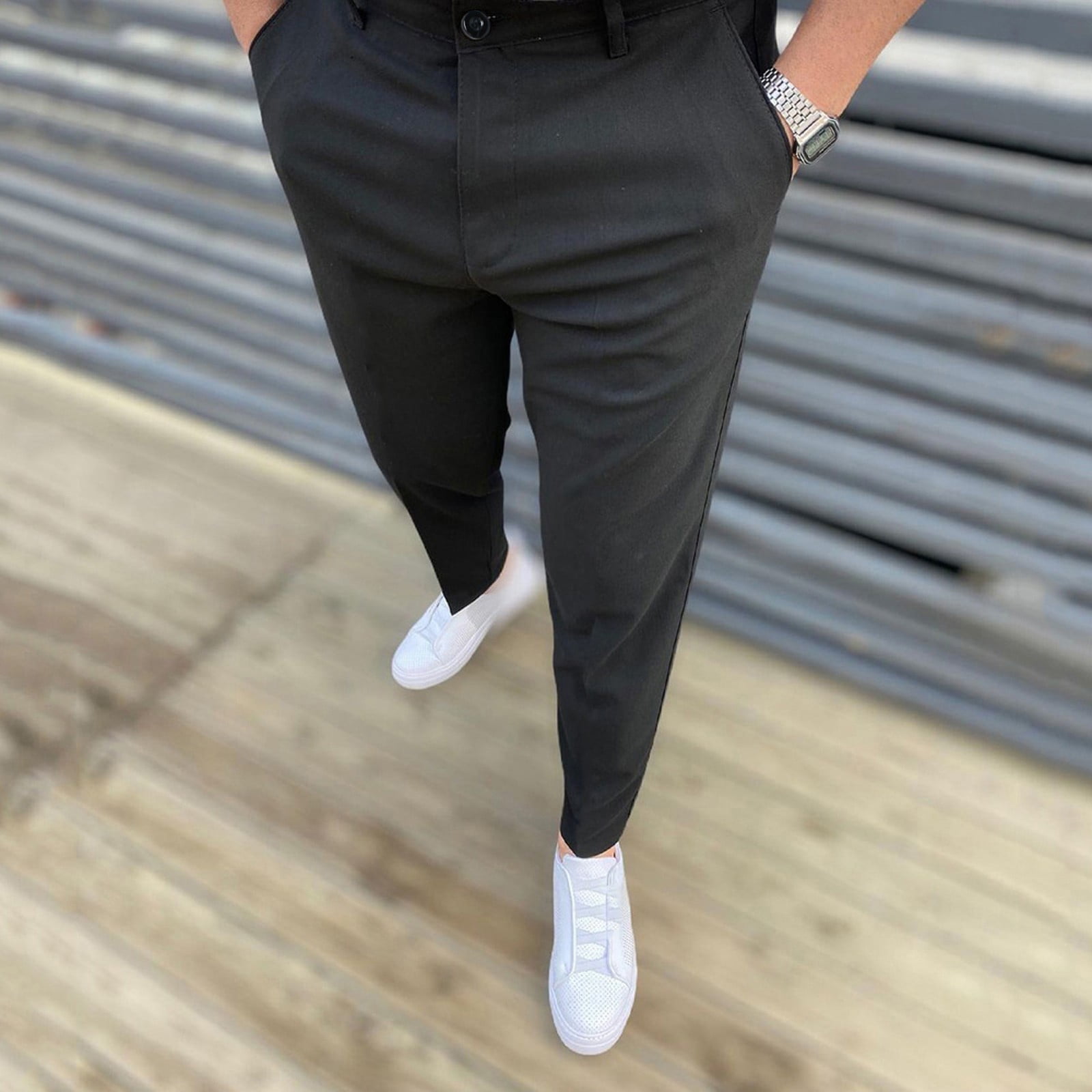 XLZWNU Mens Dress Pants, Suits, Versatile Trouser Pant Pants Soild ...