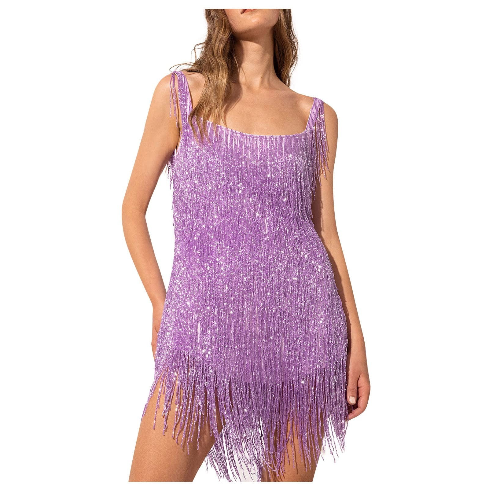 Xlzwnu Prom Dress Sundresses For Women 2024 Purple Dress For Woman Sexy