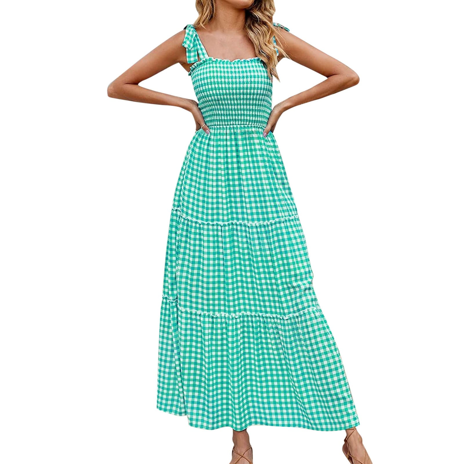 Xlzwnu Summer Dresses For Women 2024 Sundresses For Women 2024 Green