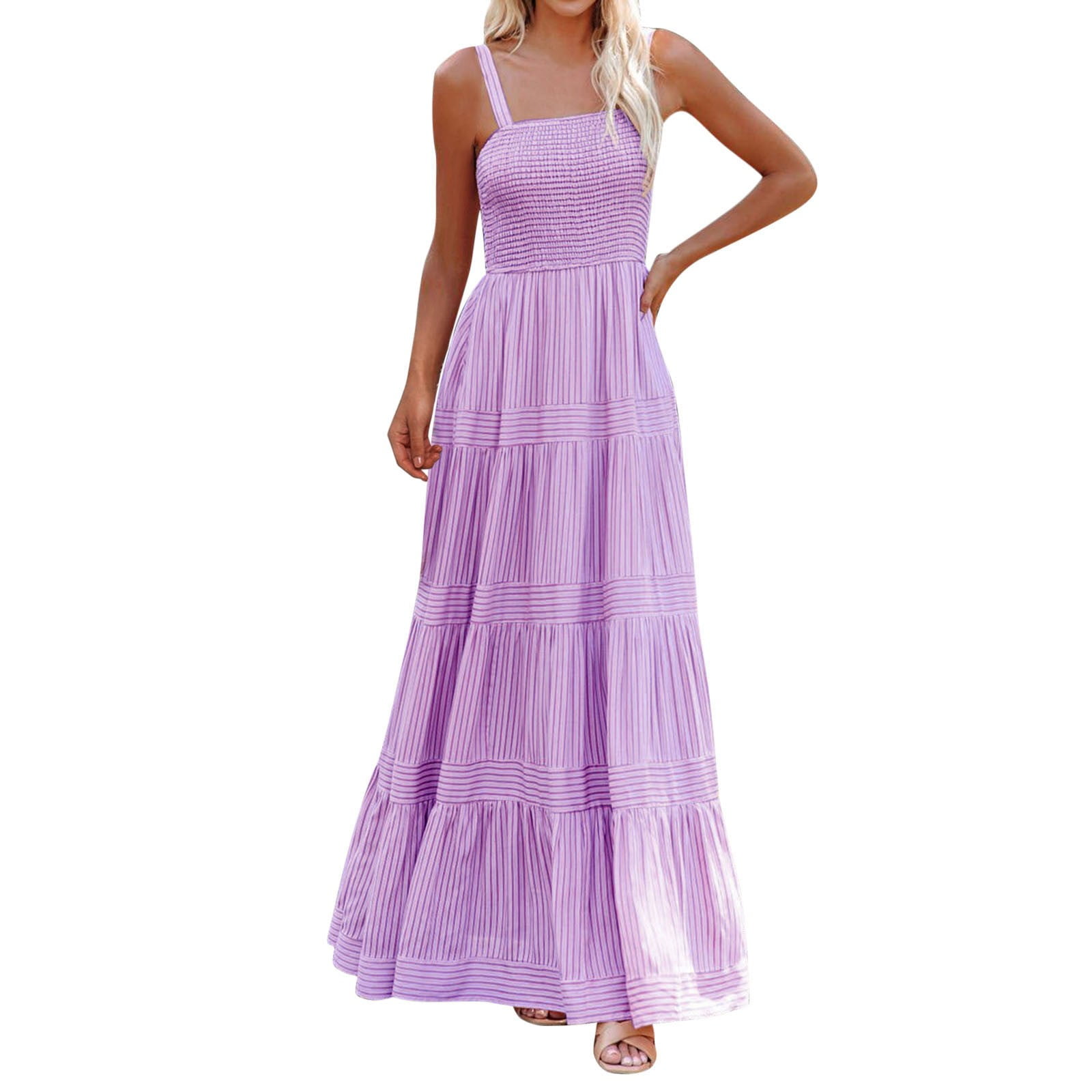 Xlzwnu Summer Dresses For Women 2024 Sundresses For Women 2024 Purple