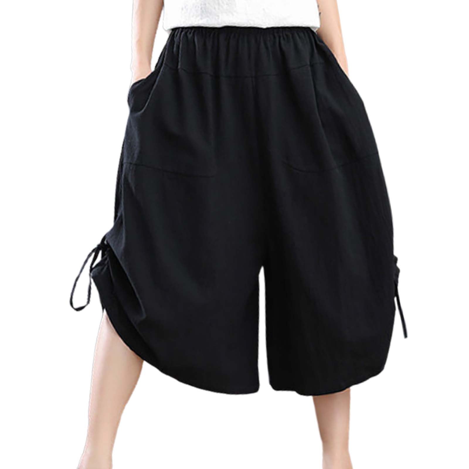 XLZWNU Womens Capris for Summer, Womens Capris, Plus Size Pants Loose ...