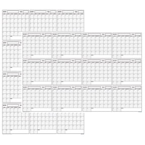 "18"" x 24"" Erasable Undated Monthly Planner, Laminated Wall Calendar ...