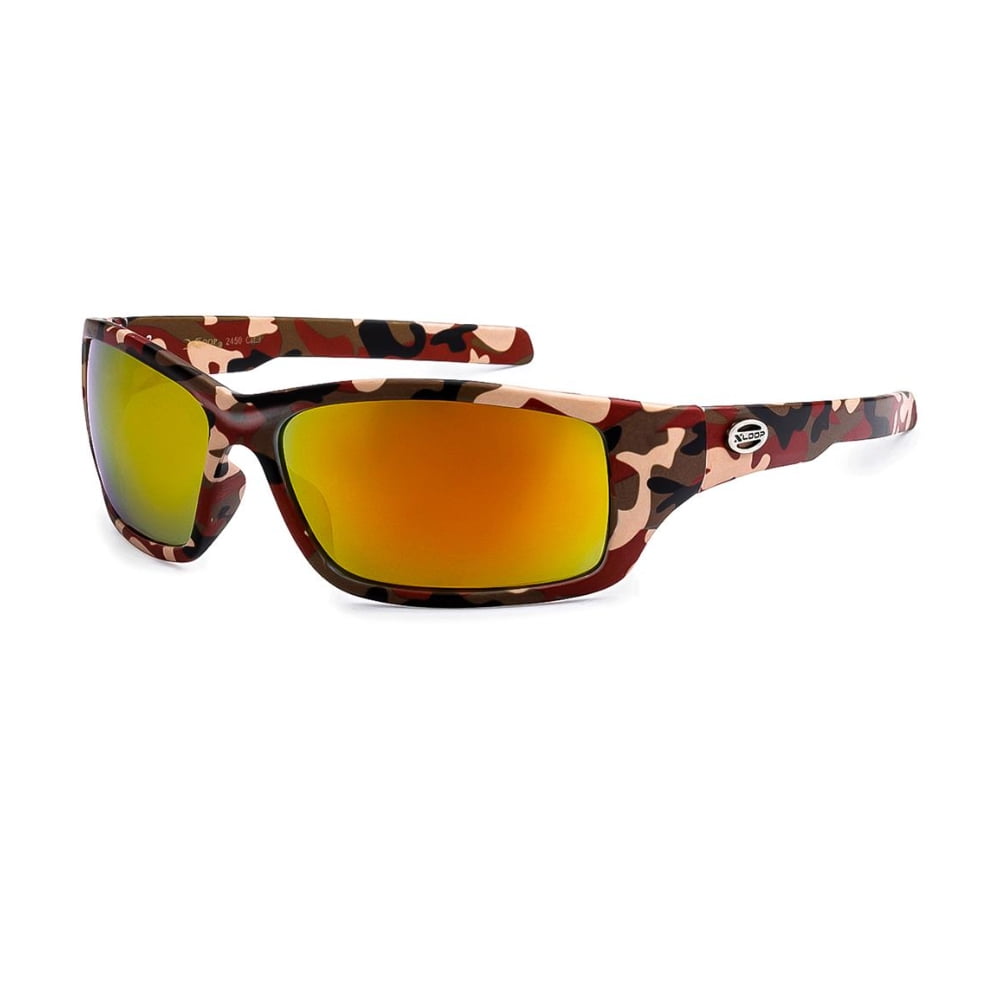 XLoop Red Camouflage Red Mirror Lens Sunglasses - Walmart.com