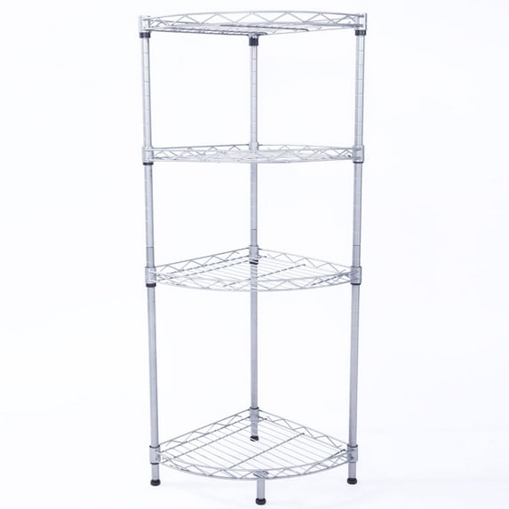 XM-243S Fan-shaped Carbon Steel Metal Assembly 4-Tier Storage Rack ...
