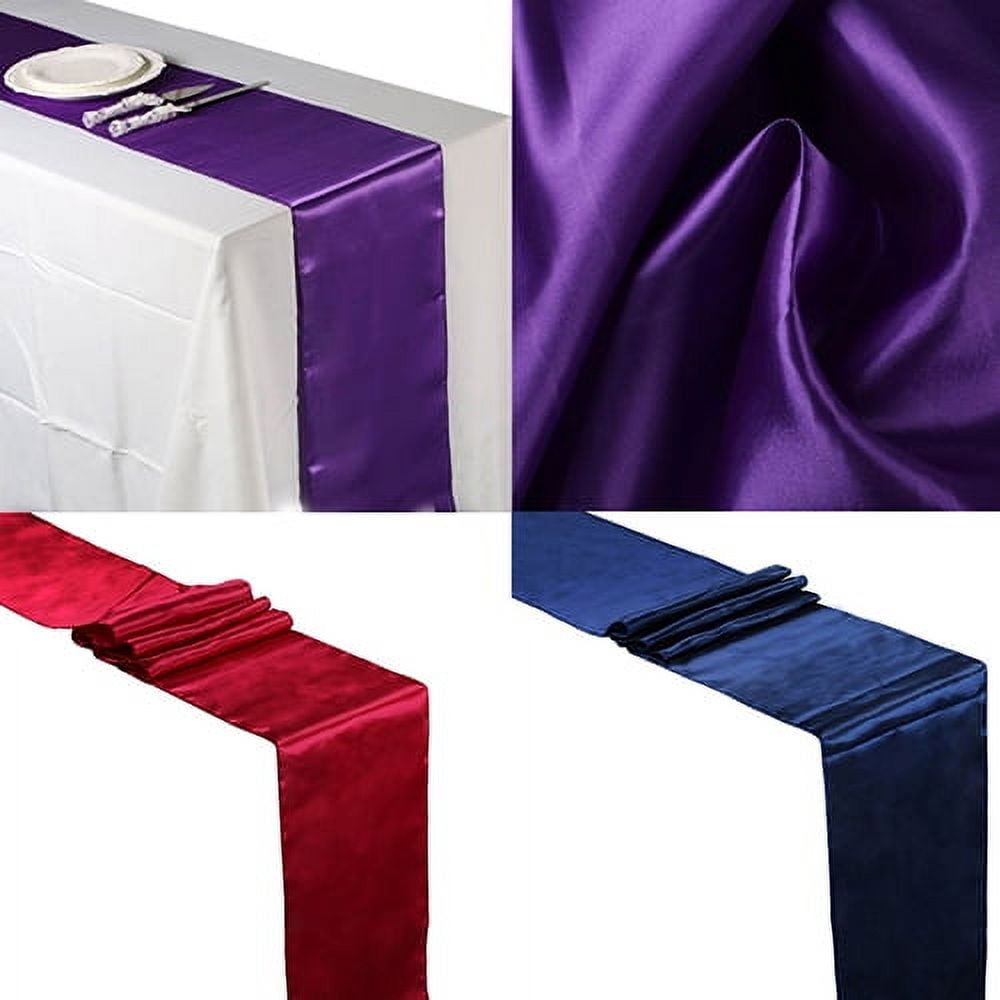 XM Culture 12 x 108 Inch Satin Table Runner Wedding Venue Table ...
