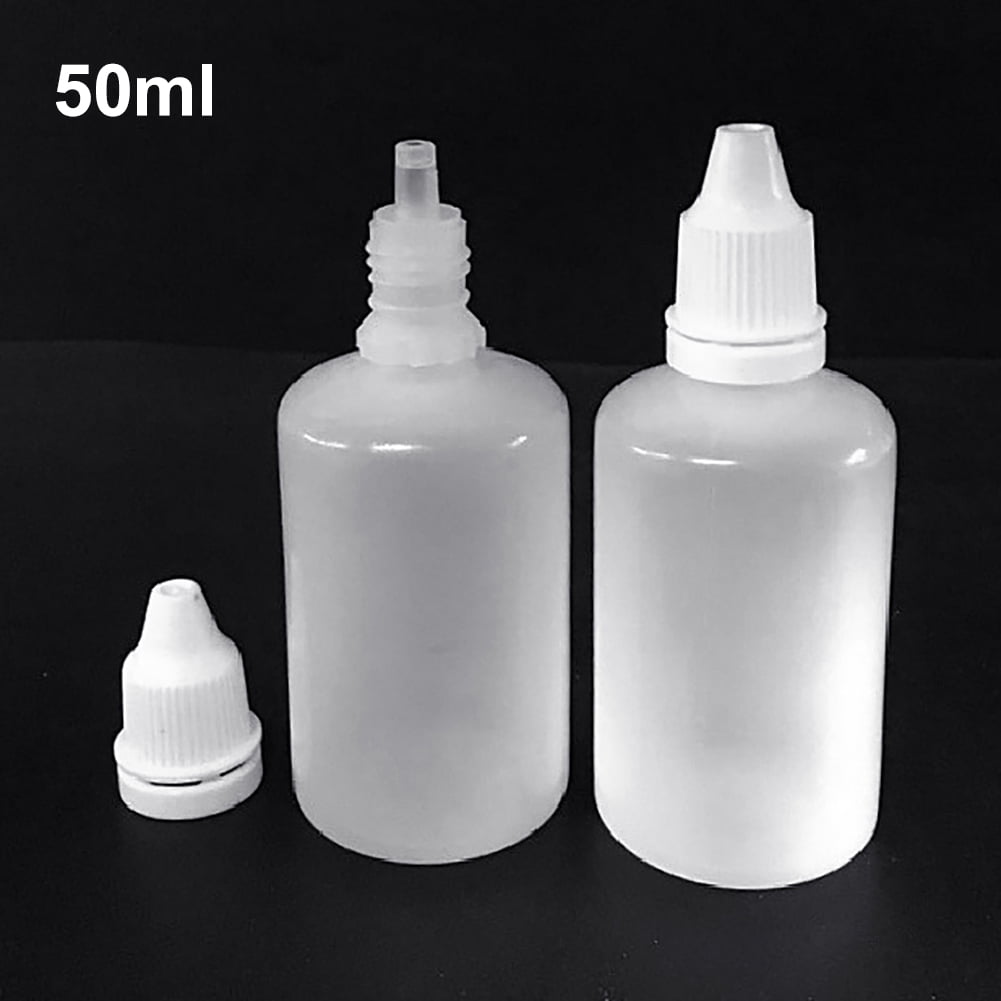 XM Culture 50ml Mini Empty Plastic Squeezable Liquid Dropper Eye Drops ...