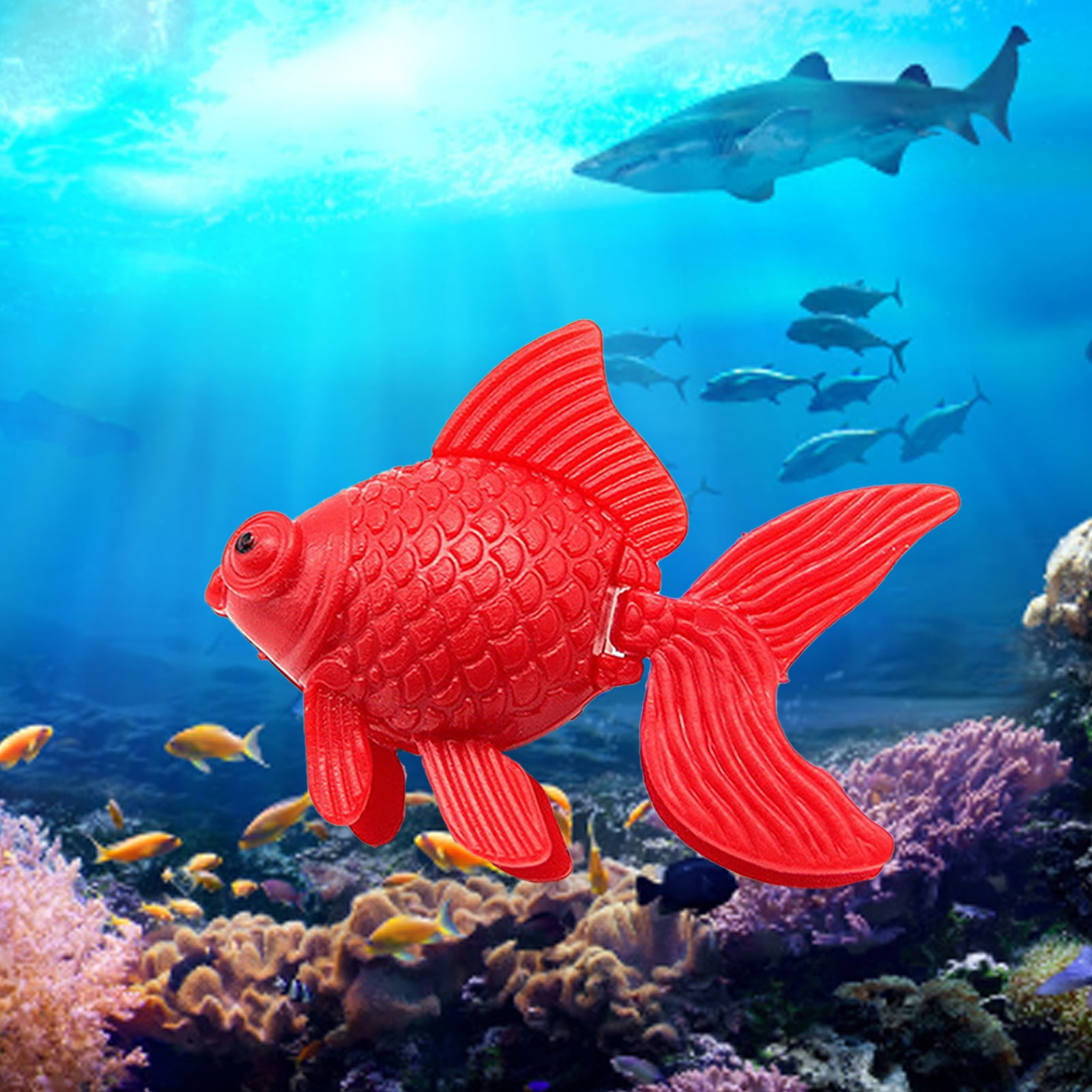 XM Culture Funny Artificial Plastic Swim Fish Aquarium Tank Decoration ...