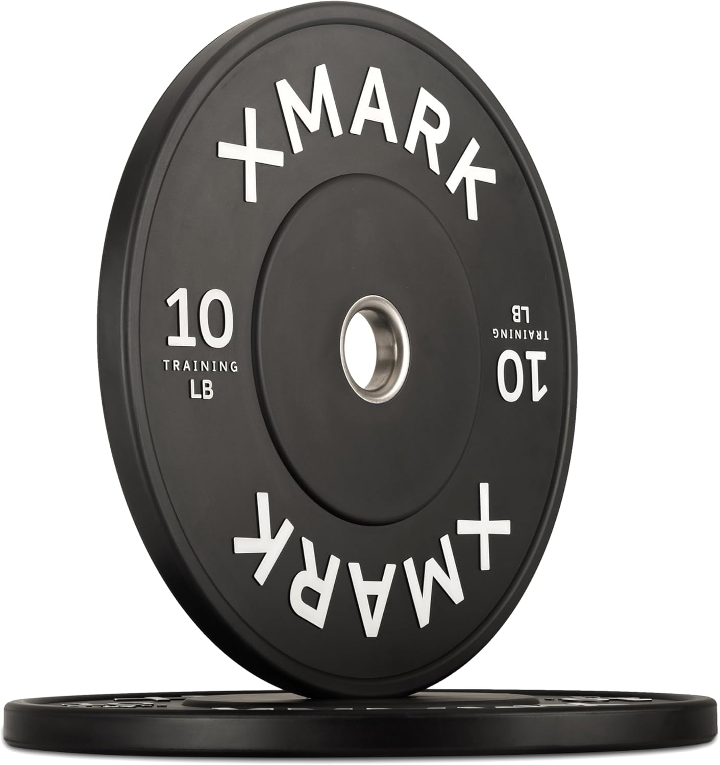 XMARK Olympic Premium Bumper Weight Plates for Olympic Barbells, Black ...