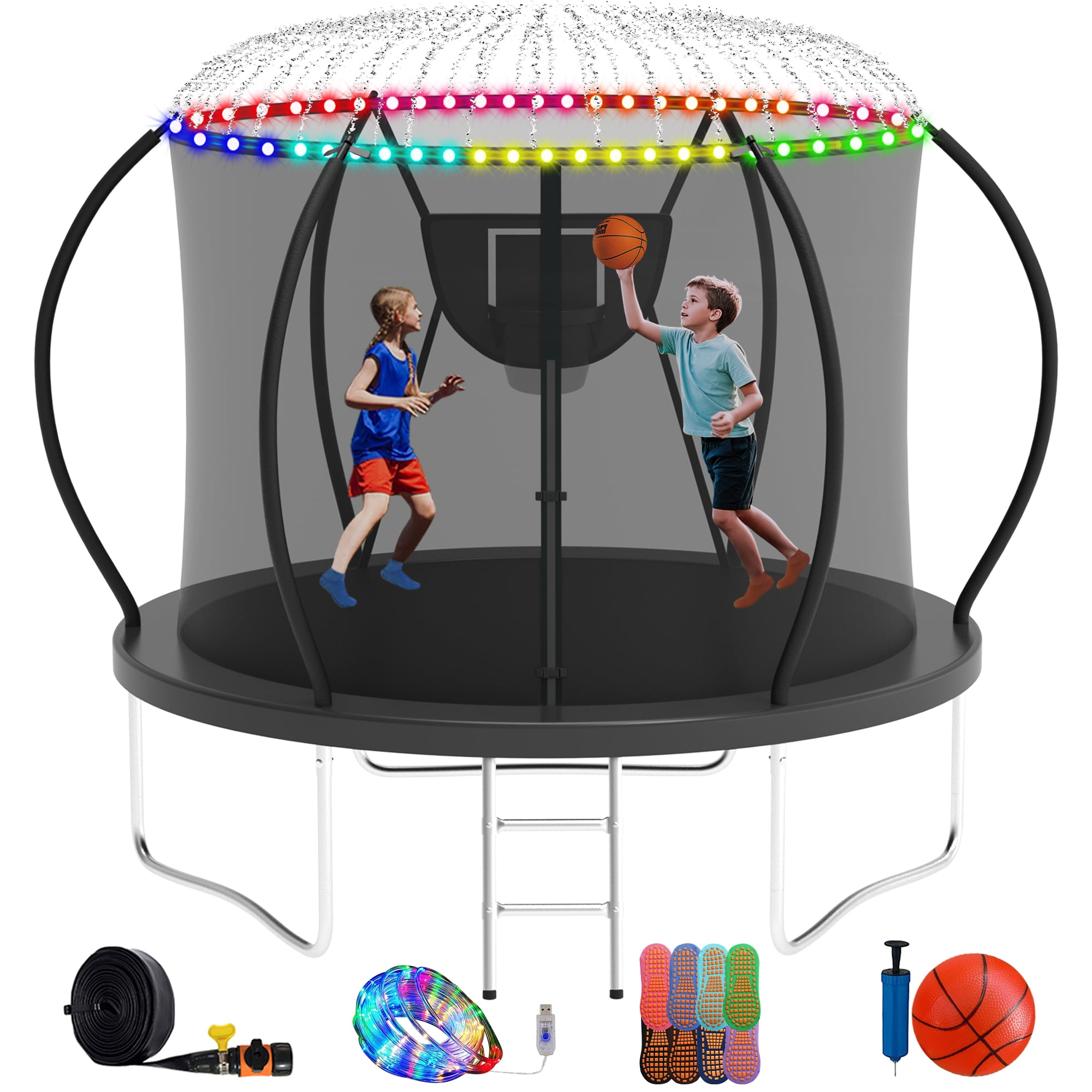 XMIKA Tranpoline 800LBS, 8FT 10FT 12FT 14FT 16FT Tranpolines with ...