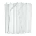 XMMSWDLA 100 Pcs 8.26 Inch white Flexible Plastic Drinking Straws ...