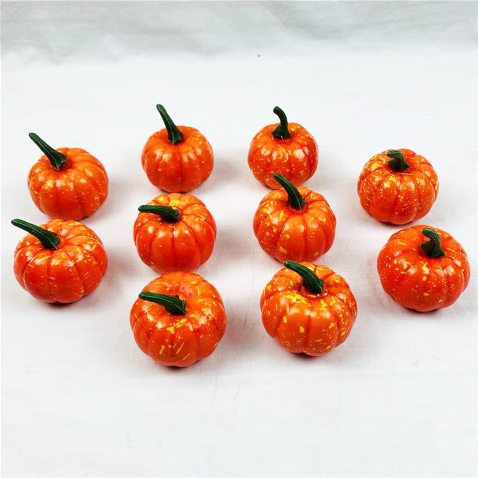 XMMSWDLA 10Pcs yellow Mini Artificial Baby Pumpkins Rustic Decorative ...