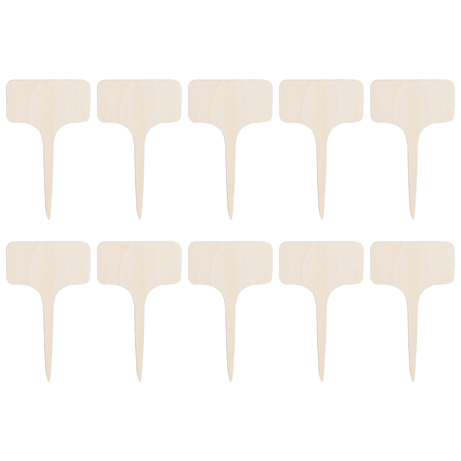XMMSWDLA 10pcs Wood Plant Labels, T-Type Tags Waterproof Re-Usable ...