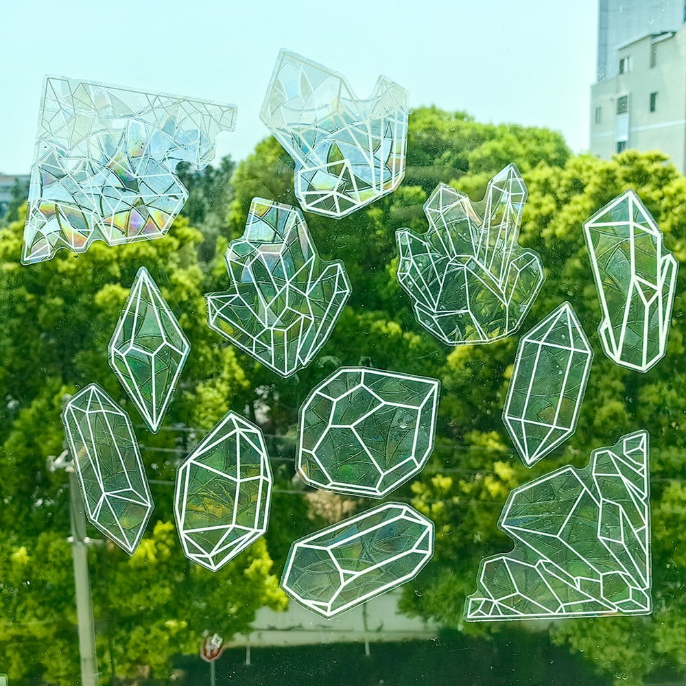 XMMSWDLA 12 Pieces Circle Window Clings - Anti-Collision Window Decals ...