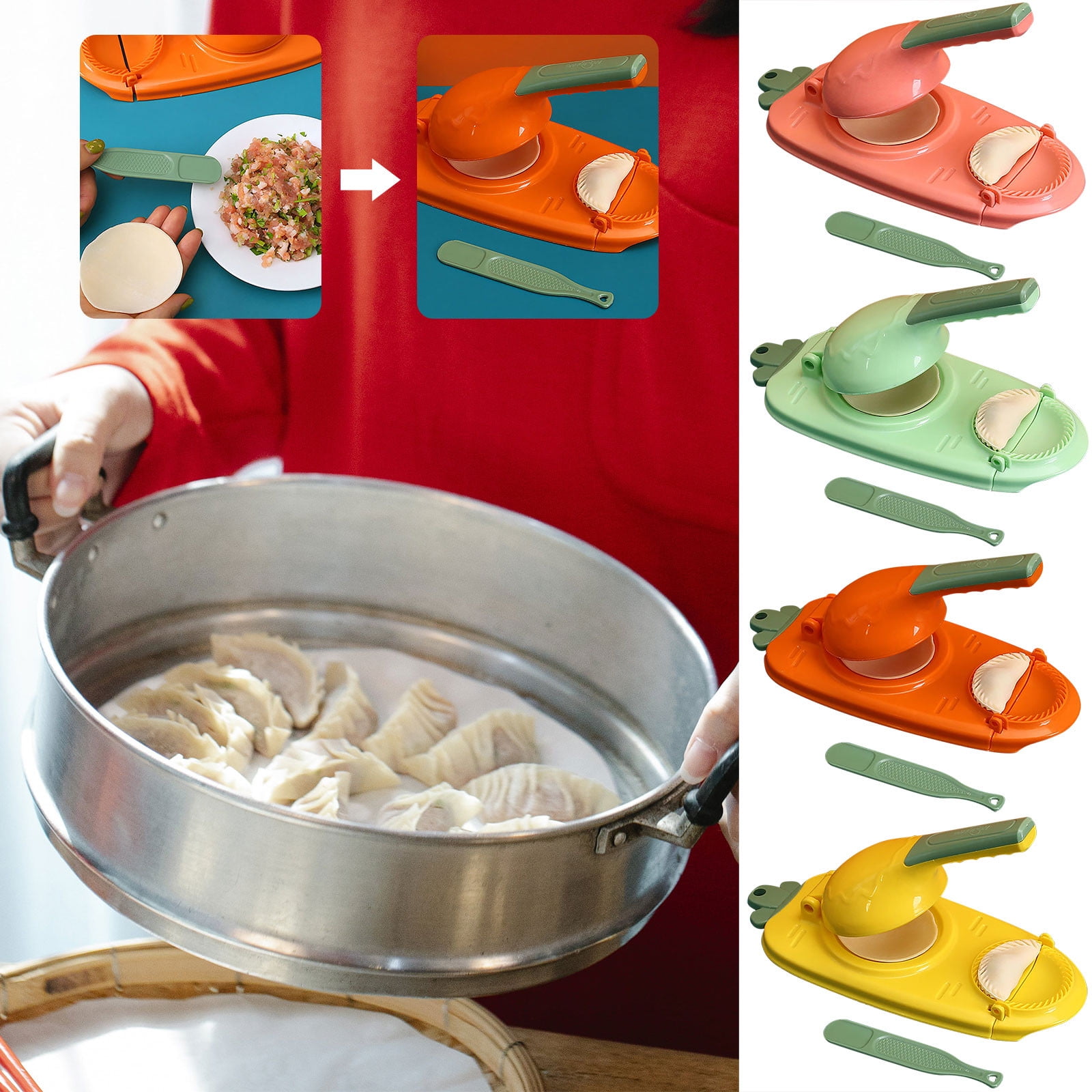 XMMSWDLA 2 in 1 Dumpling Maker Dumpling Press Multifunction DIY ...